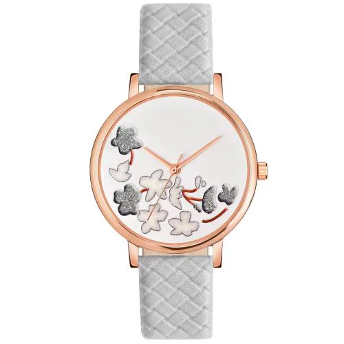 Buy Zabby Allen White Leather Belt Analog Women Watch For Girls Online ...