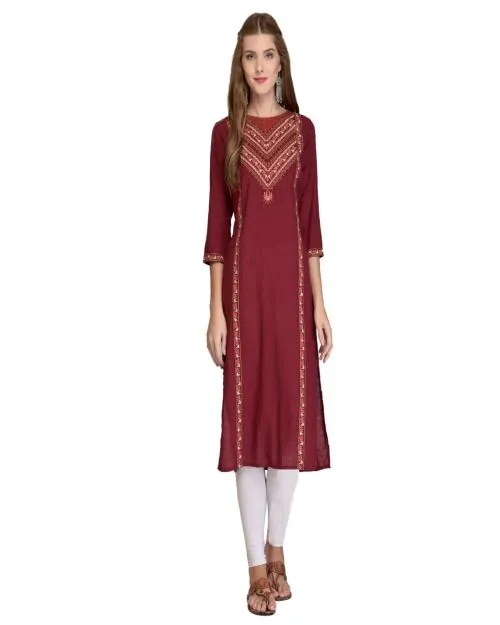 Buy Rangmayee Women's Cotton Straight Kurta Online at Best Prices in ...