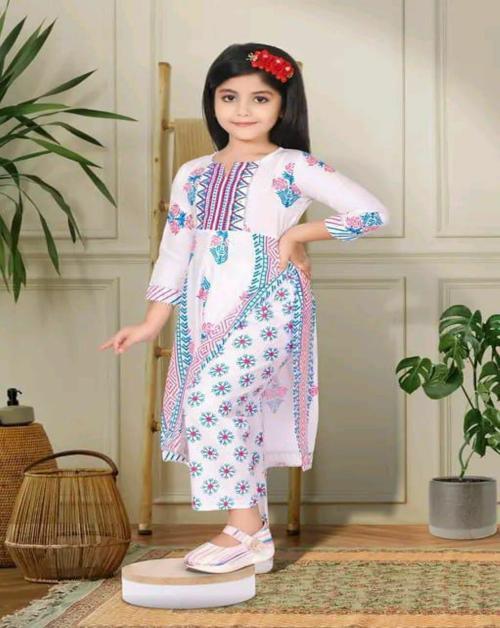 Buy AR GARMENTS Girls Festive & Party Kurta and Pajama Set-11-12Y (White Pack of 1) Online at ...