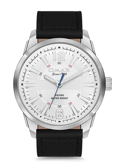 Buy OMAX Analog Black Watch Silver Dial With Black Strap for Men ...