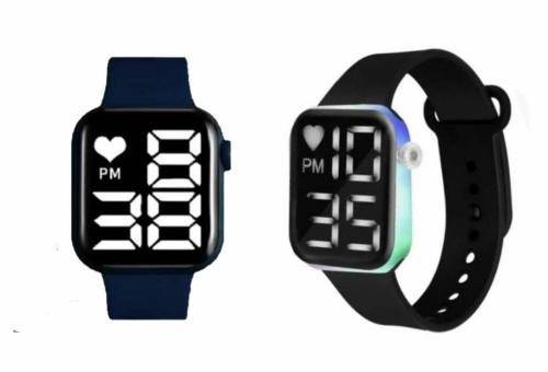 Buy MVS LED Digital Dial Date & Month Display With Multicolor Lights ...