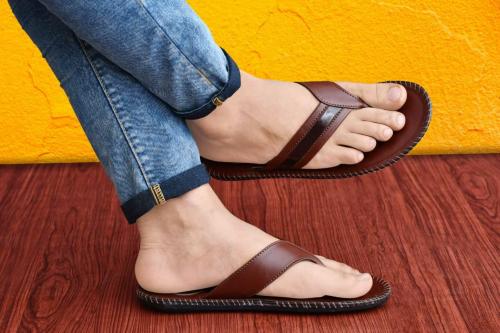 Buy Prodock Man Made Leather Slip on Slippers for Men (Brown) Online at ...
