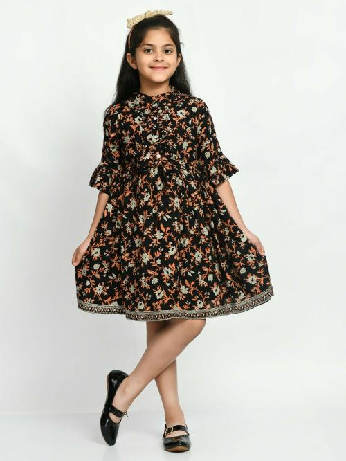 Buy Bella Moda Girls Casual printed Dress 100% Cotton Online at Best Prices in India - JioMart.