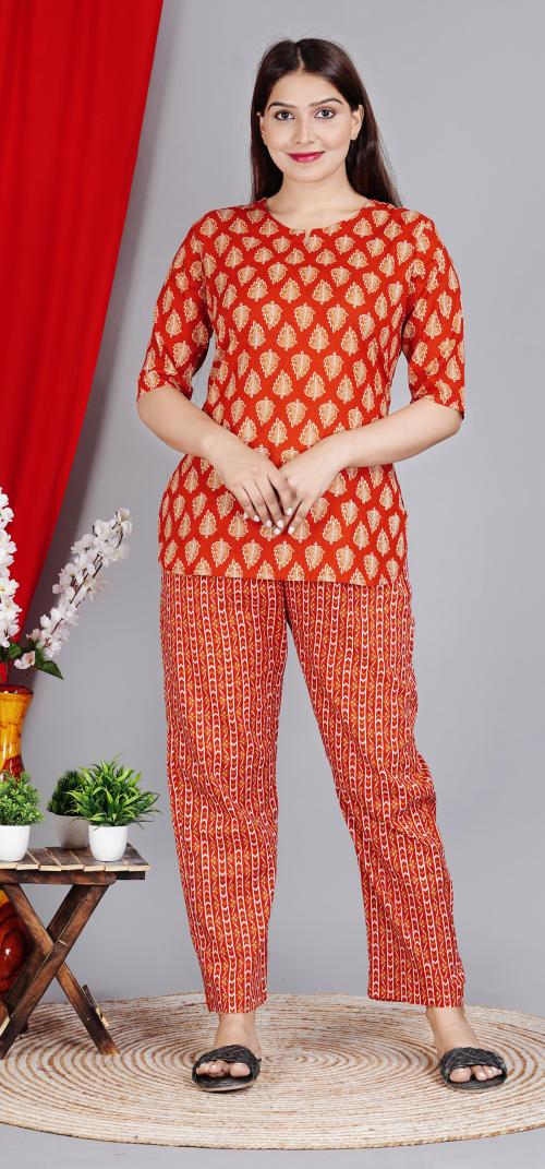 Buy Meena Collection Women Printed Orange Co-ords Online at Best Prices ...