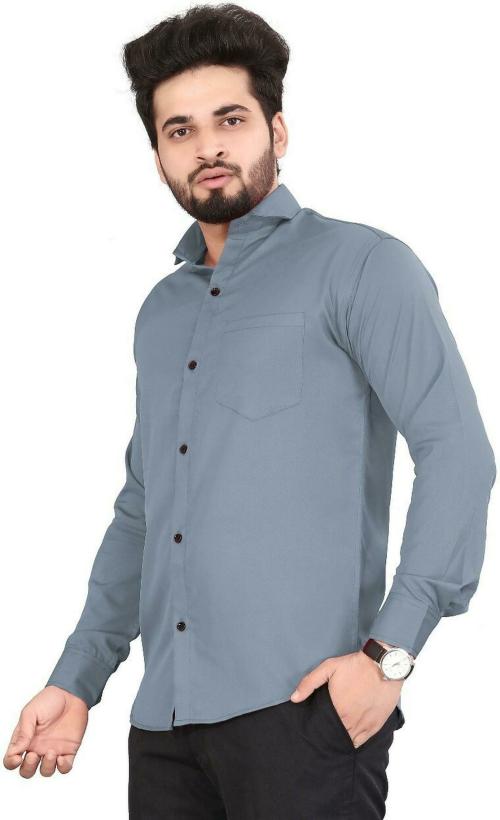 Buy LG Men Solid Casual Grey Shirt Online at Best Prices in India ...