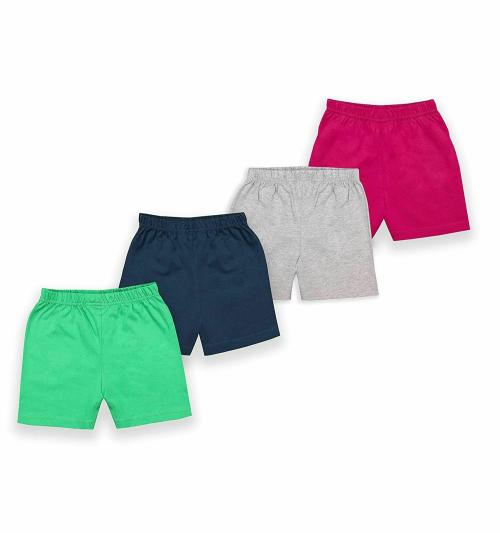 Buy PIP N PAP Boys Multicolor Cotton Shorts (Pack of 4) Online at Best ...