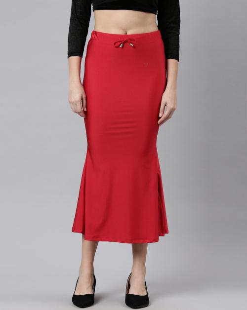 Buy TWIN BIRDS WOMEN Red Solid Nylon Elastane Saree Shaper Online at ...