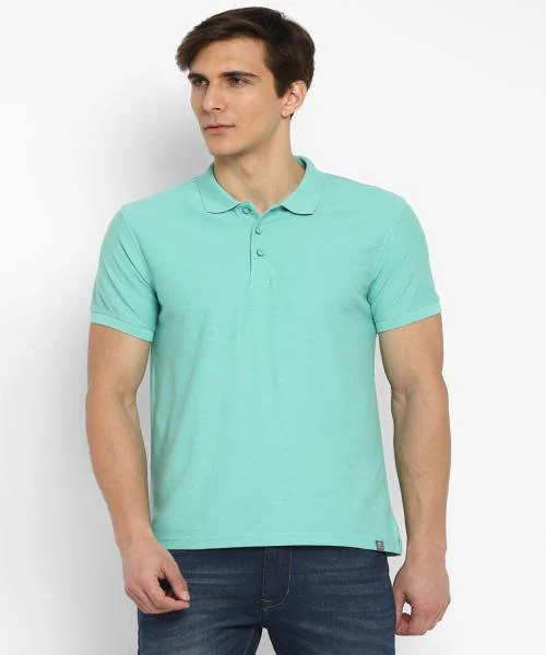 Buy Red Chief Light Green Half Sleeve Solid Regular Fit Cotton Casual T ...