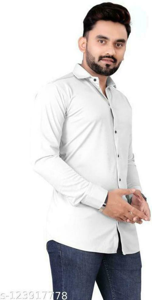 Buy LG Men Solid Formal White Shirt Online at Best Prices in India ...