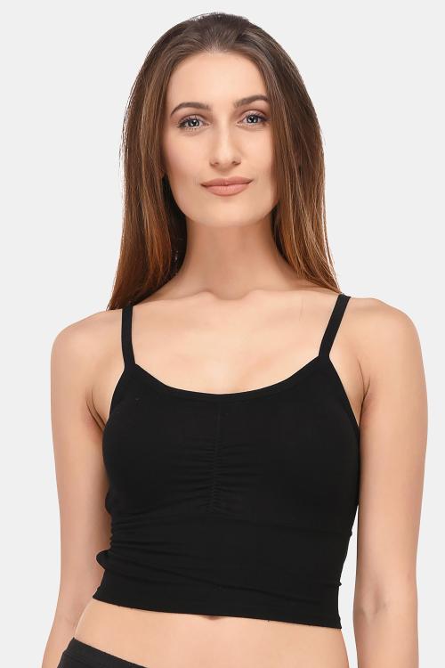 PrettyCat Black Self Design Cotton Blend Bralette (PCJSB20076a) - JioMart