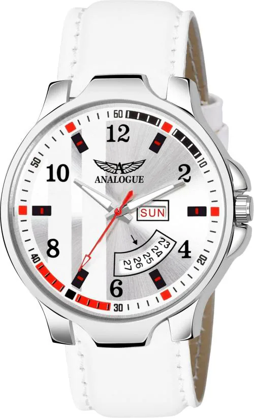 Buy Analogue Analog White Dial White Strap Watch For Boys (Anlg-443 ...
