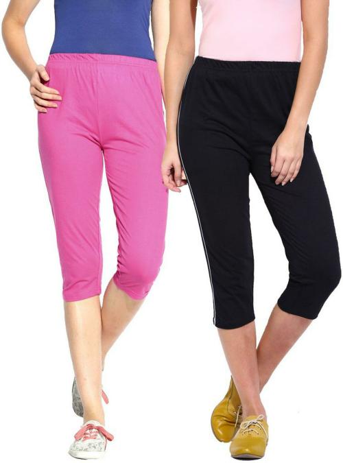 Buy Espresso Women Multicolor Capris Pack of 2 (XXL) Online at Best ...