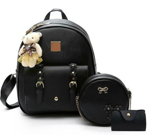 Buy Zaaliqa Black Pu Backpack 5 Liter Online at Best Prices in India ...