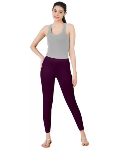 Buy TANZY Ankle Length Leggings For Womens_Wine_XL Online at Best Prices in India - JioMart.