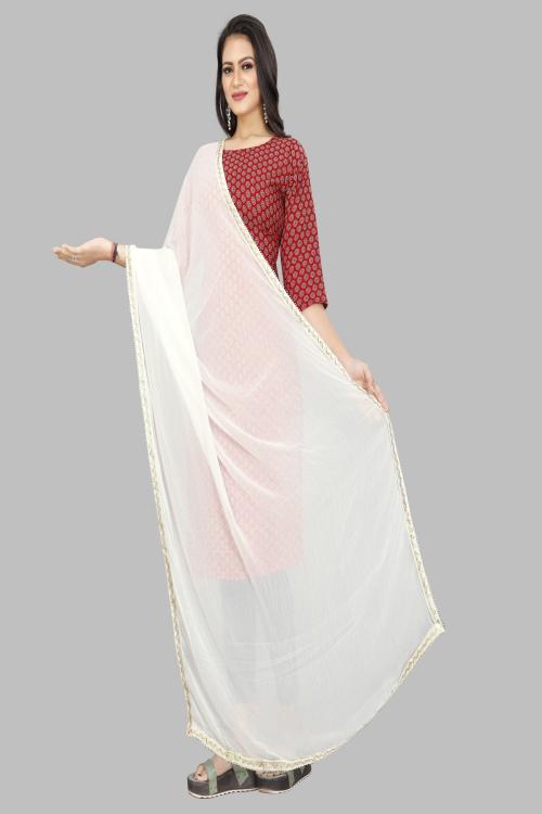 Buy Ebadat Chiffon Solid Women Dupatta Online at Best Prices in India ...