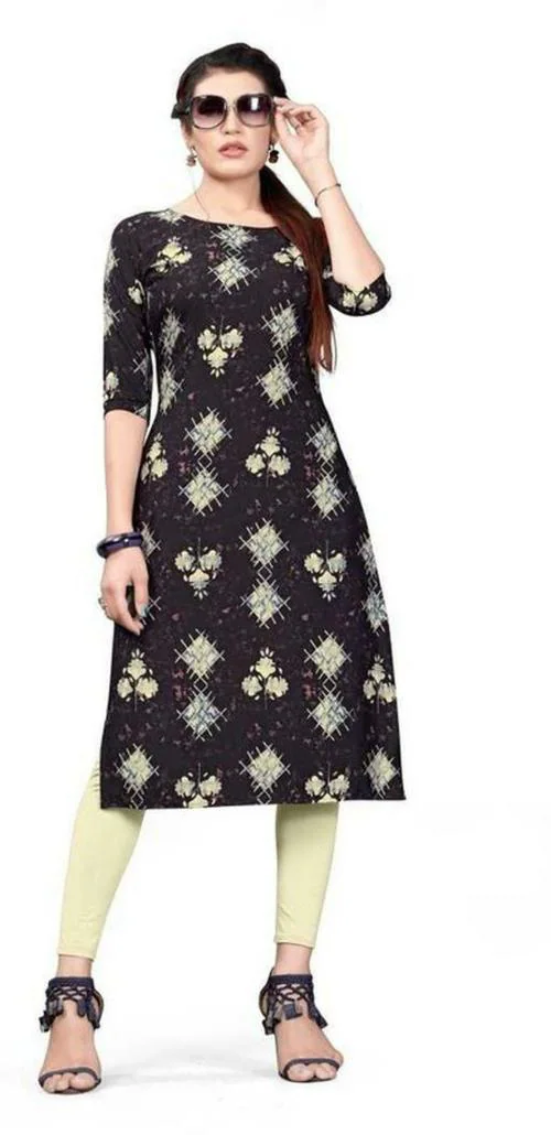 Buy SHREE INFINITY EXPORT Women Multicolor Solid Crepe A-Line Kurta Online at Best Prices in ...