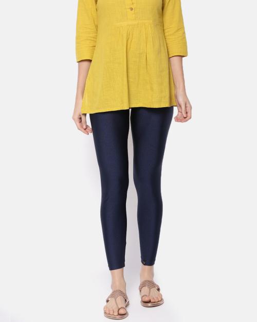 Buy TWIN BIRDS Women Navy Blue Solid Nylon Shimmer Legging Online at Best Prices in India - JioMart.