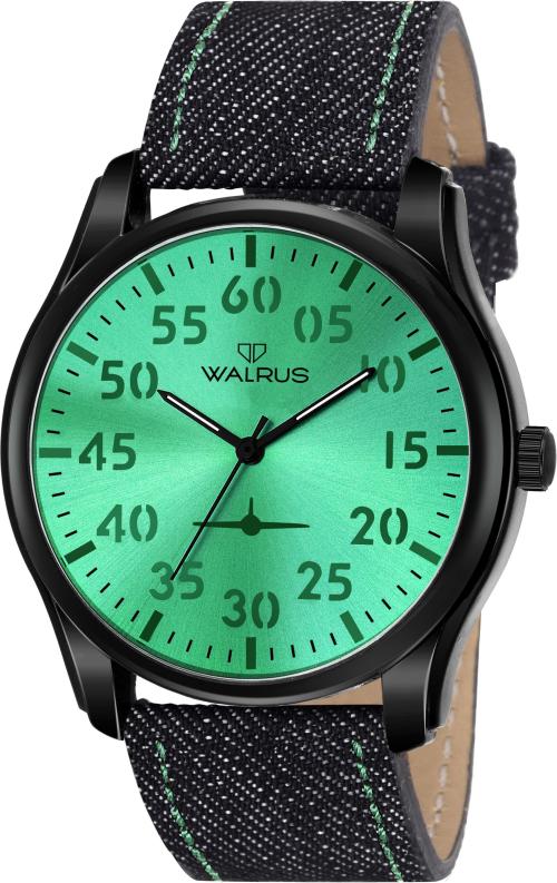 Buy Walrus Analog Green Dial Black Strap Watch For Men Online at Best ...