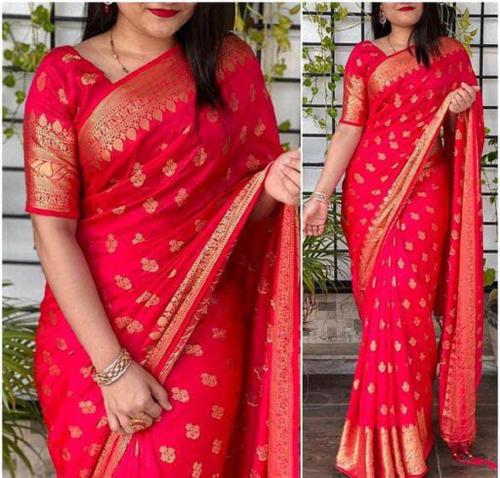 Buy PANETAR Fancy Wedding Jacquard Saree For Bridal Online at Best ...