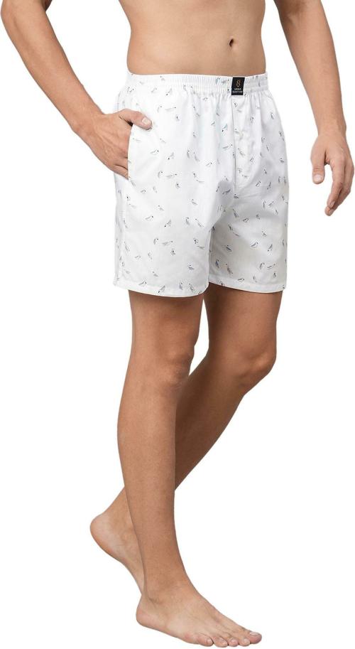 Buy Urban Scottish White Printed Pure Cotton Men Boxer Online at Best ...