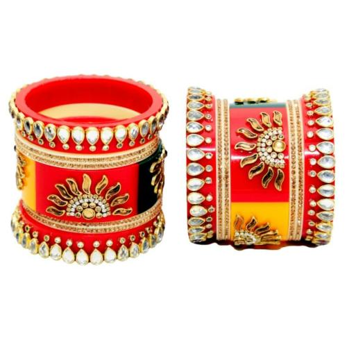 Buy Zindura Multi Color Chuda Set for Women (Pack of 2) Online at Best ...