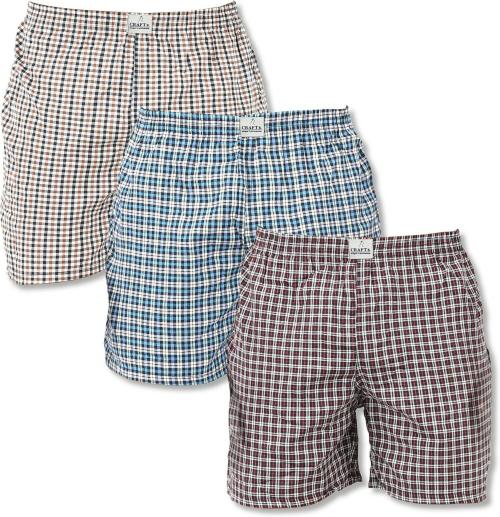 Buy SUPERSQUAD Men Multicolor2 Checkered Cotton Blend Pack of 3 Boxers ...