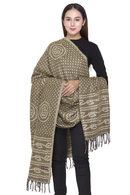 Buy Walaiti Wool Checkered Women Shawl (Green) Online at Best Prices in India - JioMart.