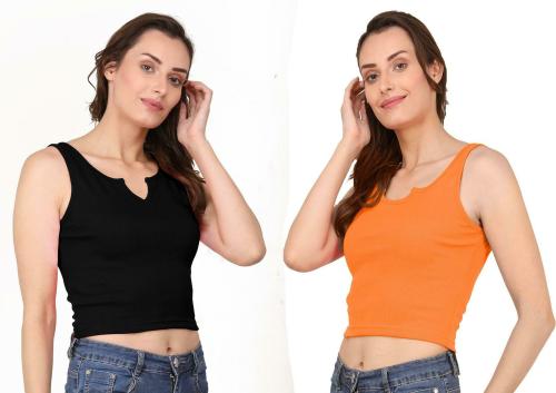 Buy AD2CART_Women Lycra Blend Multicolor1 Crop Top_XS_Pack of 2 Online at Best Prices in India ...