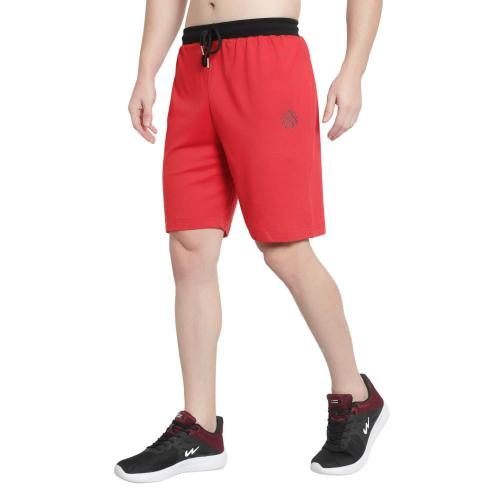 Buy 00RA WITH AS LOGO Men Red Cotton Shorts Online at Best Prices in ...
