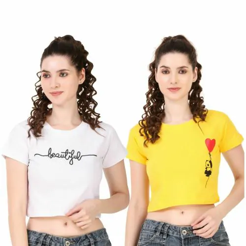 Buy Vanghee crop tops for women | Summer Top | Half Sleeve Crop Top ...