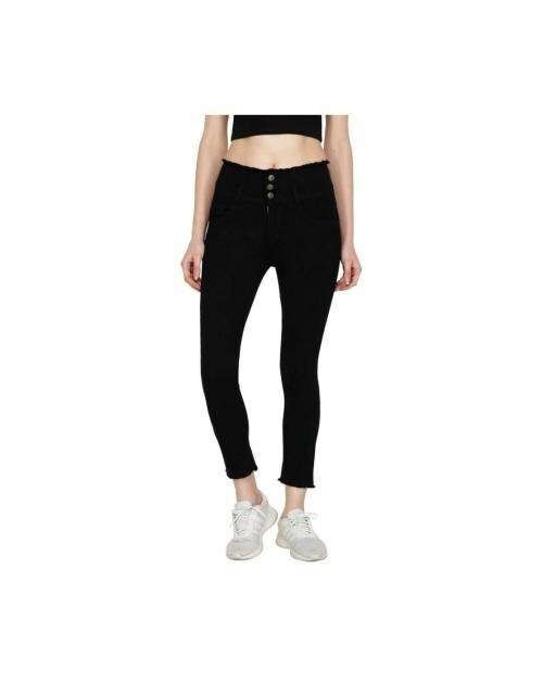 Buy Black 3 Button Women Jeans Online at Best Prices in India - JioMart.