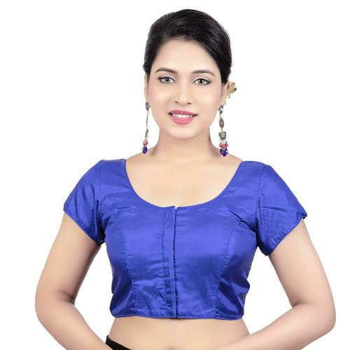 Buy Areum Women Royal Blue Solid Art Silk Blouse (36) Online at Best Prices in India - JioMart.