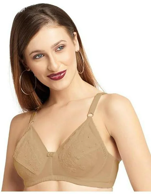 Buy DAISY DEE Women's Cotton Non Padded Wirefree Seamed Bra - (Skin, 44B) Online at Best Prices ...