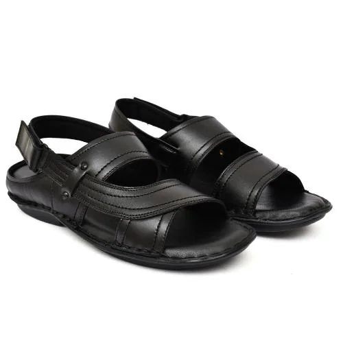 Buy Amble Genuine Leather Sandals (Black) Online at Best Prices in ...