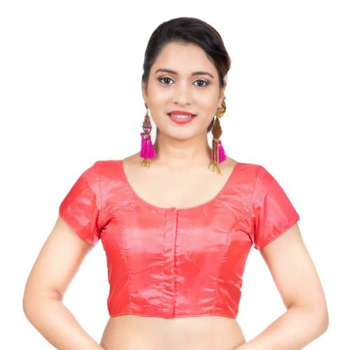 Buy Areum Women Red Self Design Art Silk Blouse (42) Online at Best Prices in India - JioMart.
