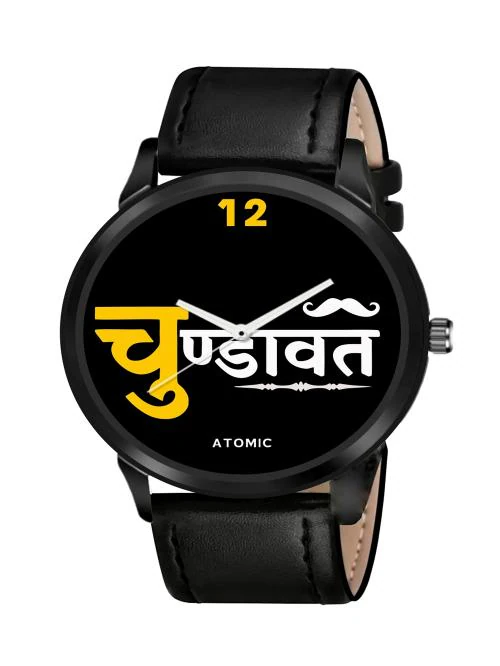 Buy ATOMIC Classy Rajput Series - Chundawat (Black) Analog Watch For ...