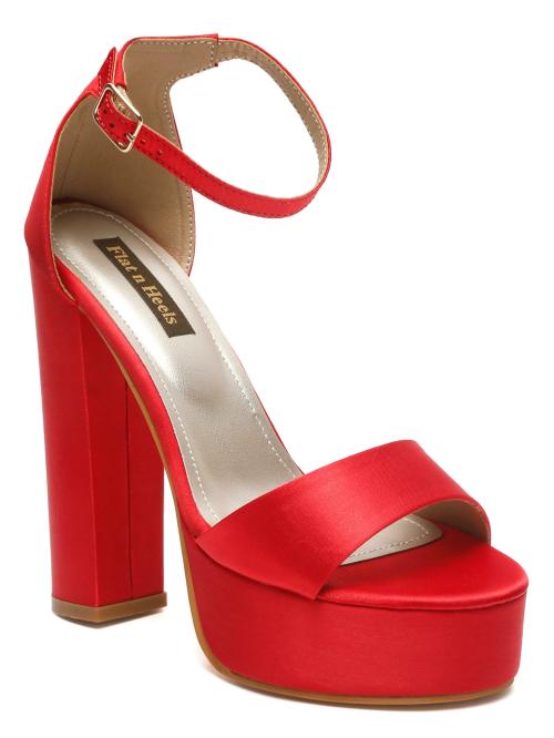 Buy Flat n Heels Red Block Heel for Women Online at Best Prices in ...