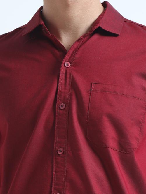 Buy VROJASS Men's Shambray Cotton Regular Slim Fit Shirt Online at Best ...