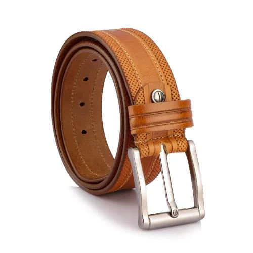 Buy GIL Branded Leather Belt For Jeans,Trouser Tan Color For Men - 44 ...