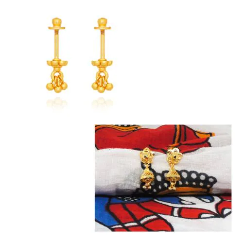 Buy arch fashion Traditional Gold Platted Bugdi&Jumkhi Earrings Pack Of ...