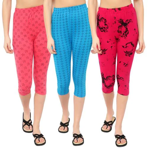Buy Capri for Women | Printed Capri for Girls | 3/4th Pants for Women | Cotton Lycra Capri Women ...