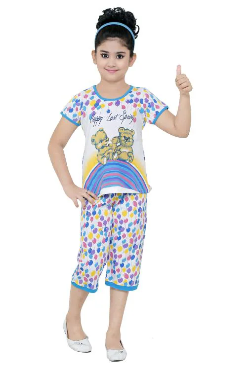 Buy JUST TRENDY : CASUAL TOP BOTTOM SET FOR GIRLS - (651 WHITE - 24 ...