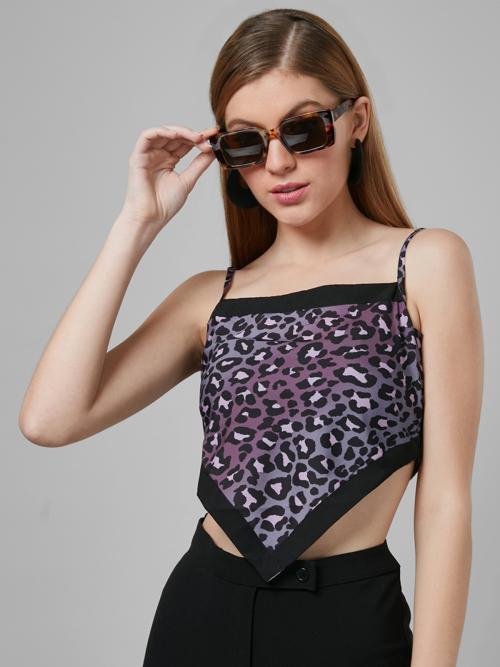 Buy Style Quotient Women Animal Print Crop Top Online at Best Prices in ...