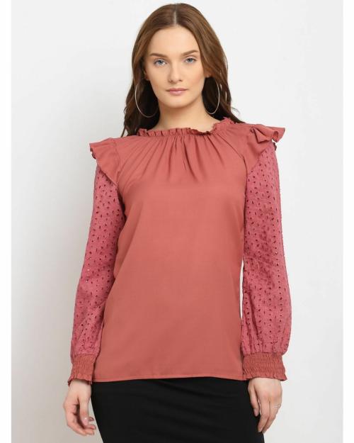 Buy La Zoire Solid Schfilli Victorian Top Online at Best Prices in ...