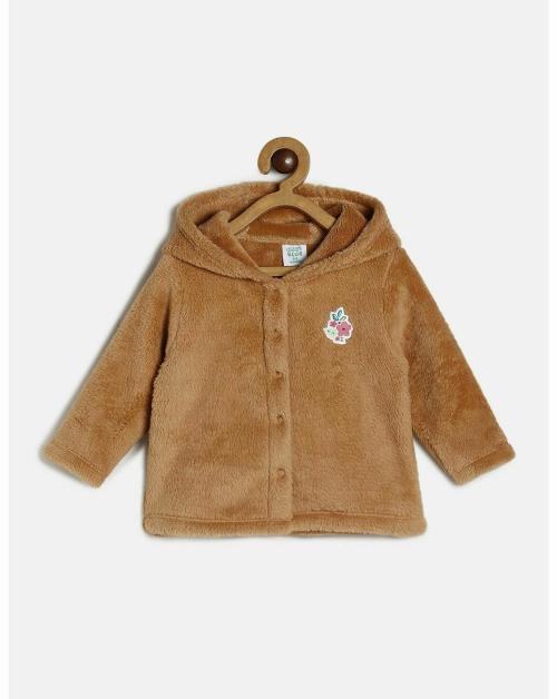 Buy MINI KLUB Baby Girls Brown Cotton Jacket Online at Best Prices in ...