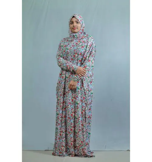 Buy 6T6 APPARELS JILBAB Abayas & Burqas_(A)WHITE PRINTED_S Online at ...