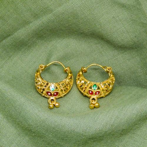 Buy arch fashion Traditional Gold Platted Colourfull Bali Earring ERG1647 Online at Best Prices ...