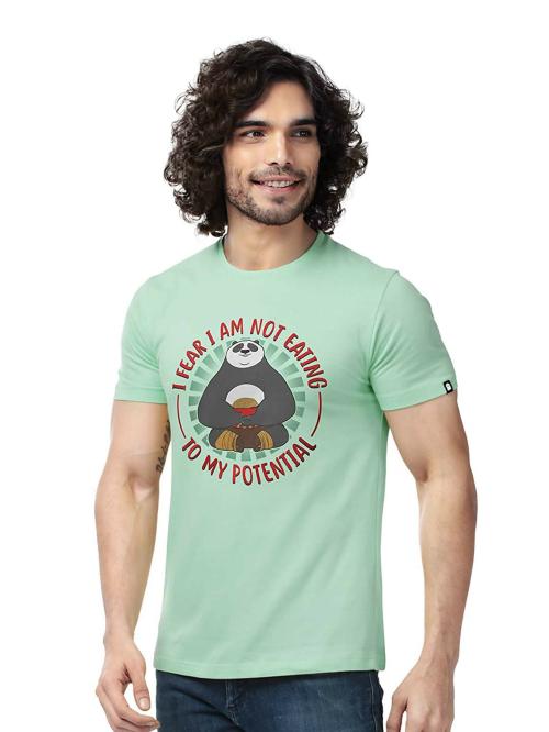 Buy The Souled Store Men Green Printed Cotton T-Shirts Online at Best ...