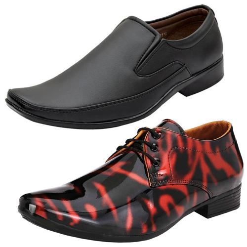 Buy Vitoria Stylish Leather Formal Shoes Combo For Men And Boys ,Pack ...