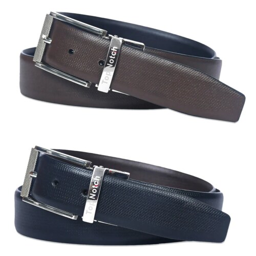 Buy Top Notch Men Genuine Leather reversible belt for office purpose ...